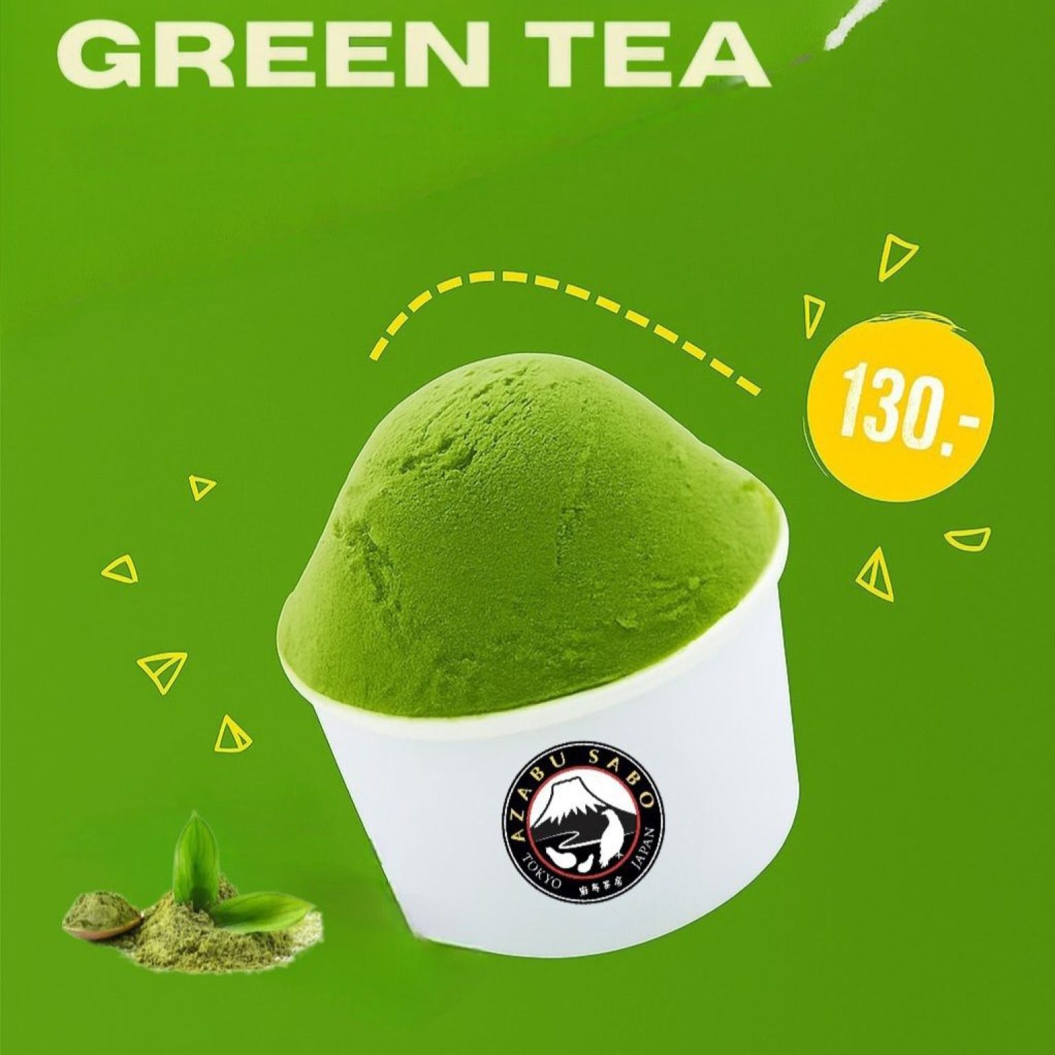 "Here it is! Triple Green Tea Ice Cream 🍵 - JAO